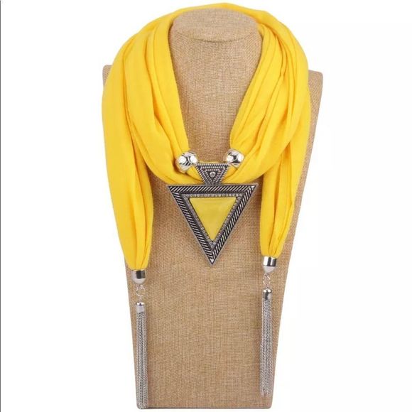 Accessories | Jewelry Yellow Scarves Necklace | Poshmark